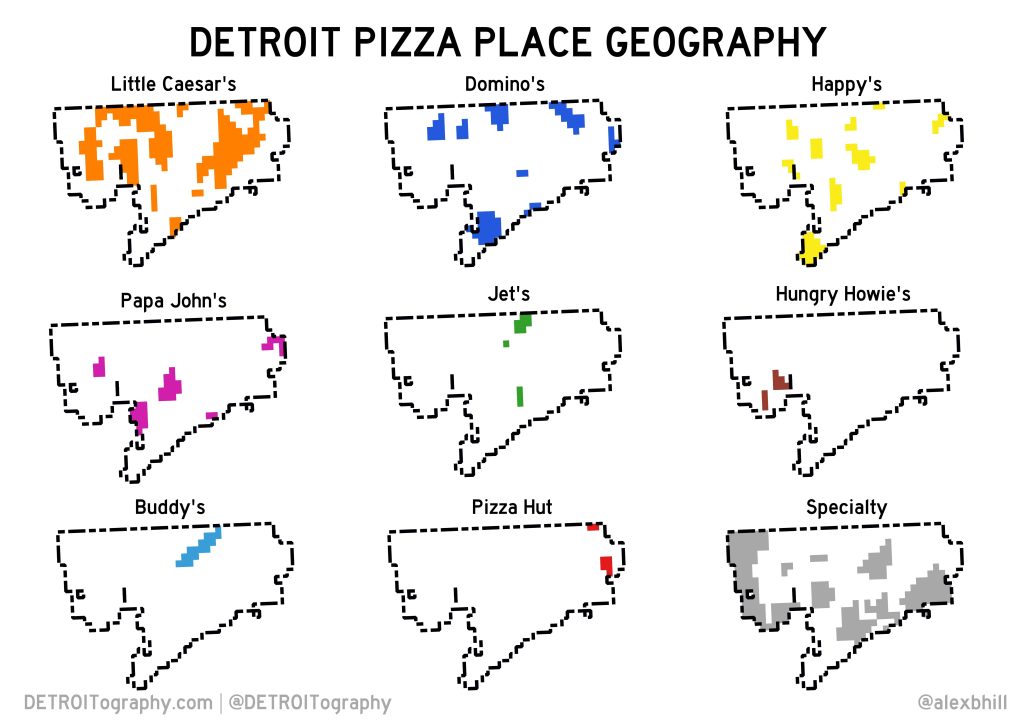 Mapping Detroit: A Detroit-style pizza map showing where to get your ...
